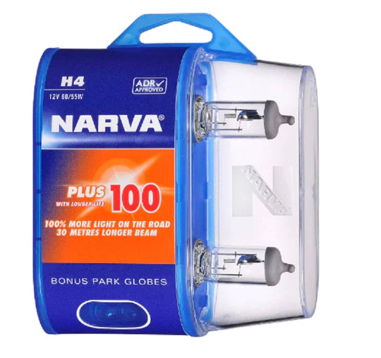 Narva H4 Plus 100 Performance Globes (Pair) Suits MX-5 NA-NB8A (1989-2 – MX5 Mania
