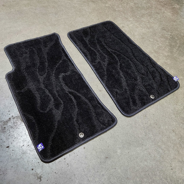 JDM Black Wave Carpet Floor Mats [Pair] (NA/NB 1989-2004 – MX5 Mania