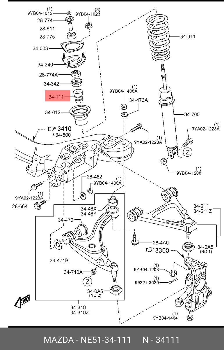 Genuine Mazda Rear Bump Stop NC (2005-2014) – MX5 Mania