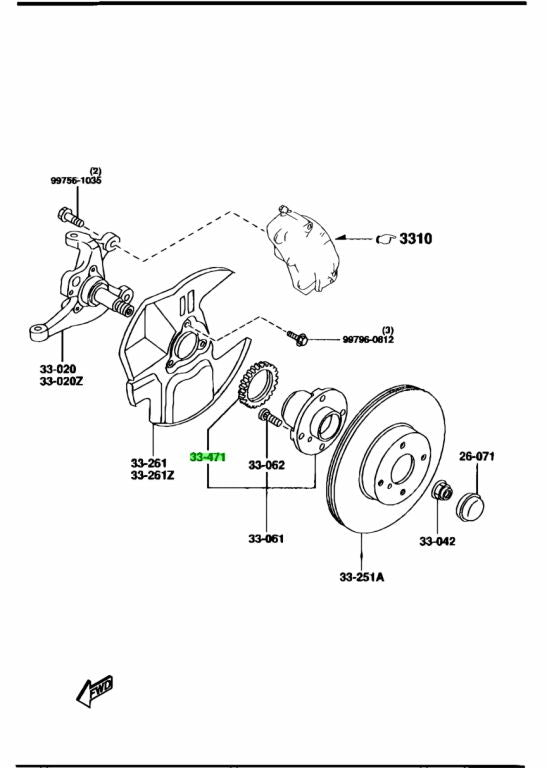 ABS Front Sensor Rotor - Genuine NB (99-05) – MX5 Mania
