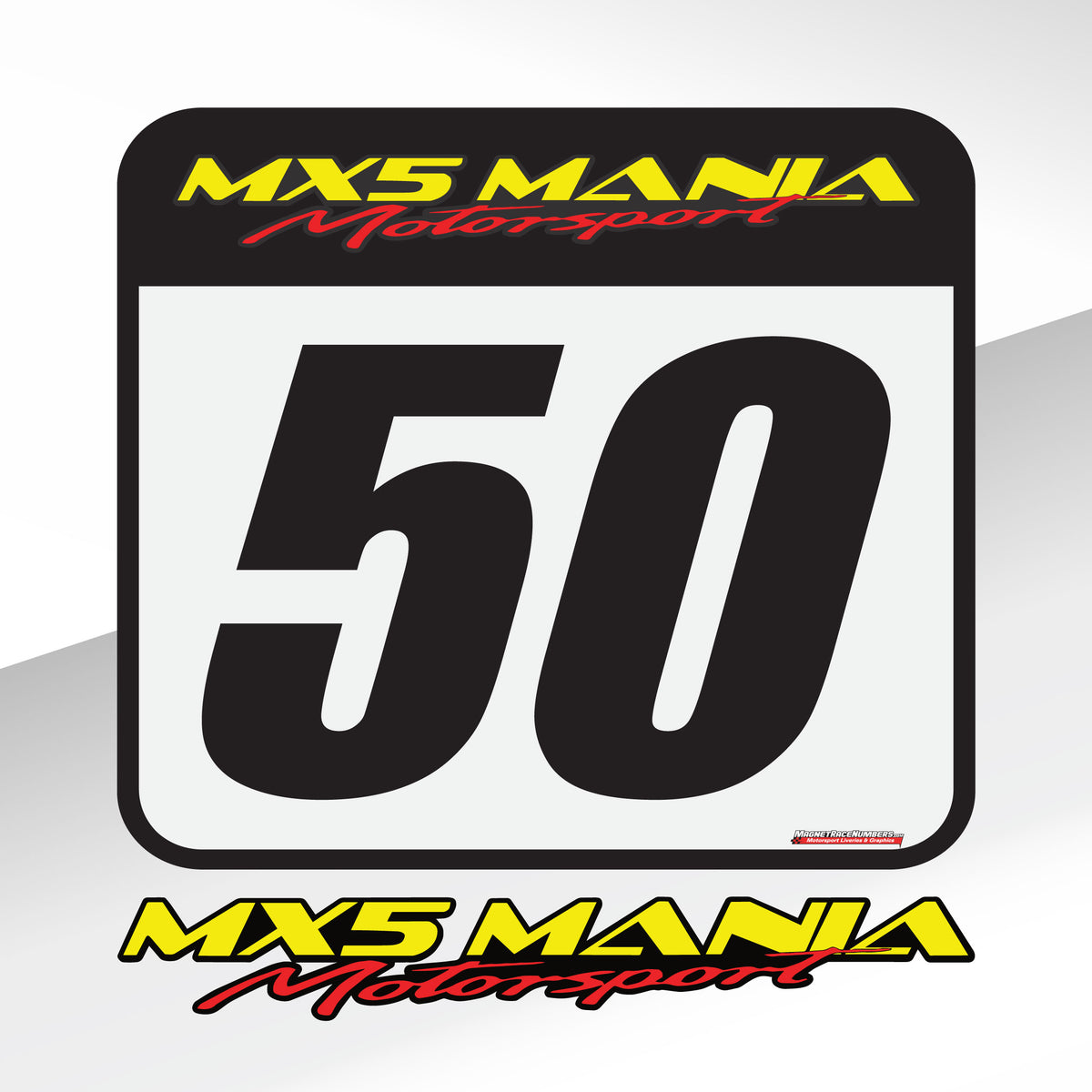 Racing Side Numbers Pair + Dayglo Windscreen Number (Your Race Number ...