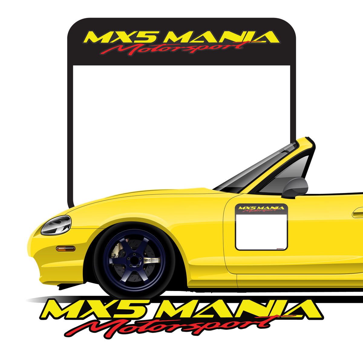 Racing Side Numbers Pair + Dayglo Windscreen Number (Your Race Number ...
