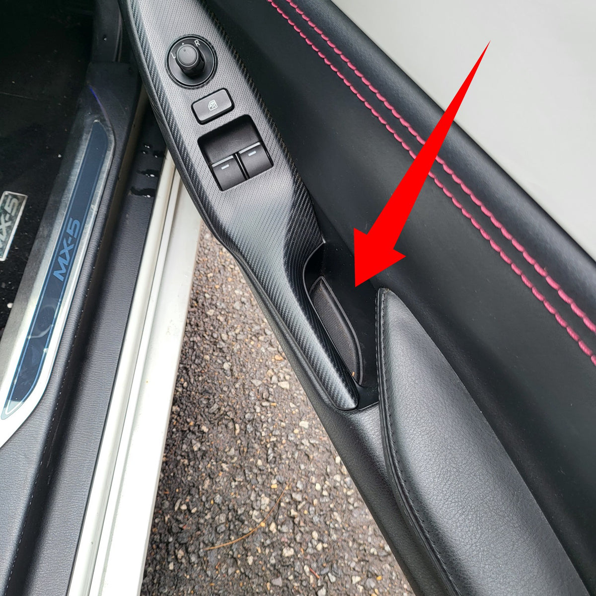 Door Trim Handle / Arm Rest 'Rubber Pad' - Left or Right - Genuine (ND ...